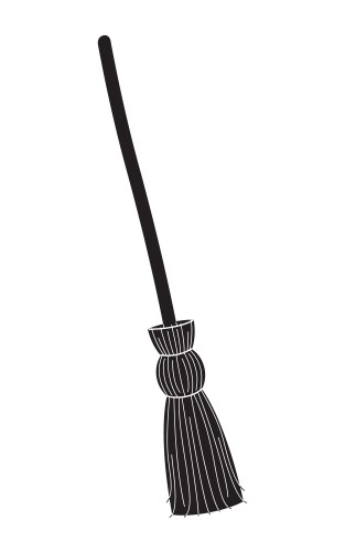 Old broom Royalty Free Vector Image - VectorStock