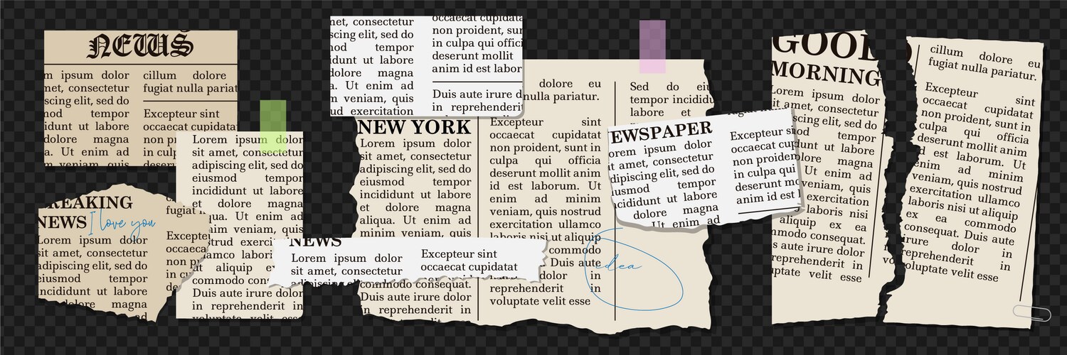 Torn Newspaper Vector Images (over 1,900)