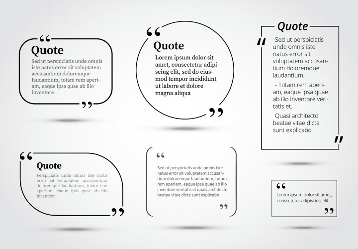 Quote bubbles template Royalty Free Vector Image