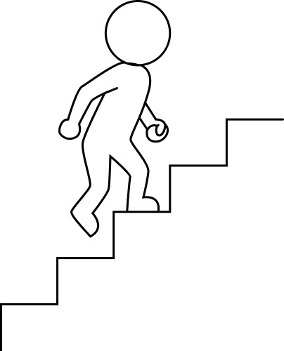 Cartoon man or businessman overcoming obstacle Vector Image