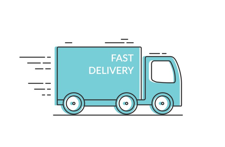 Home delivery truck icon concept isolated Vector Image