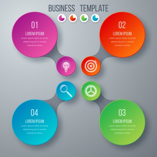 Simple infographic report template Royalty Free Vector Image