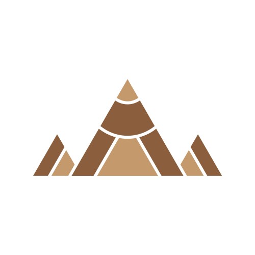 Pyramid logo Royalty Free Vector Image - VectorStock