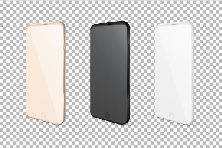 Realistic mobile phones Royalty Free Vector Image