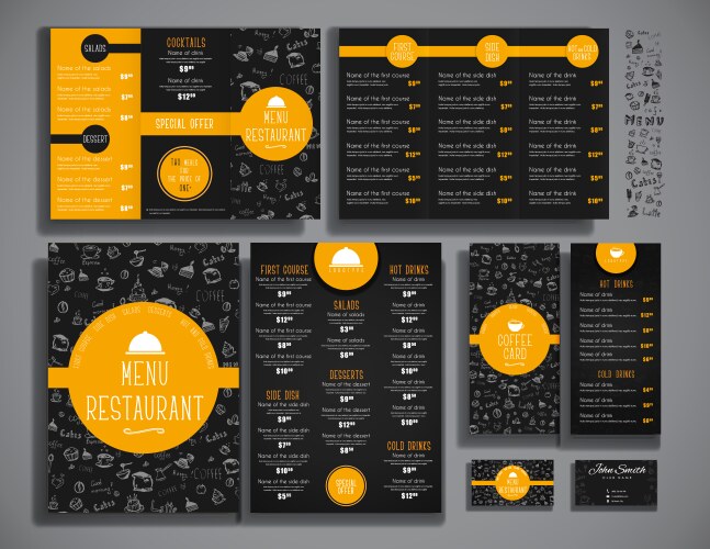 A4 Menu Restaurants Templates Vector Images (over 510)