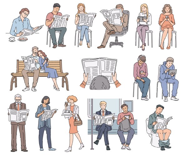 Young asian man expression set Royalty Free Vector Image