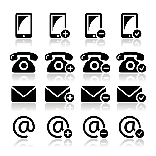 Contact info icon Royalty Free Vector Image - VectorStock