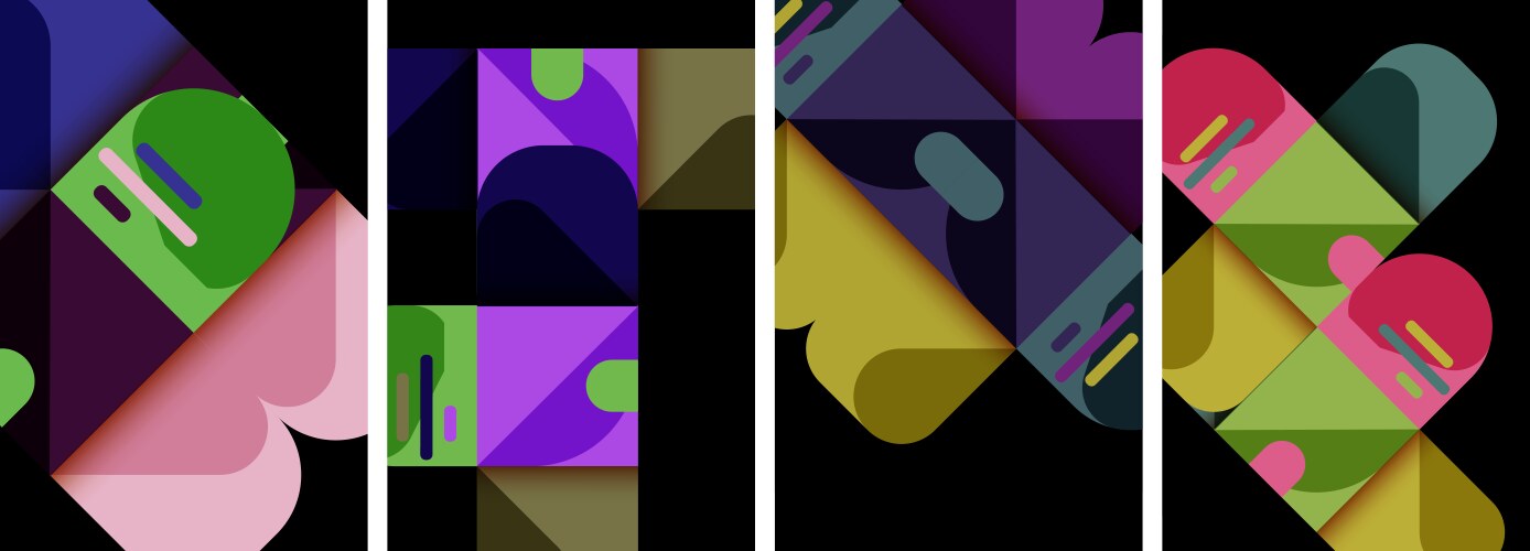 Balance movement geometric backgrounds poster Vector Image