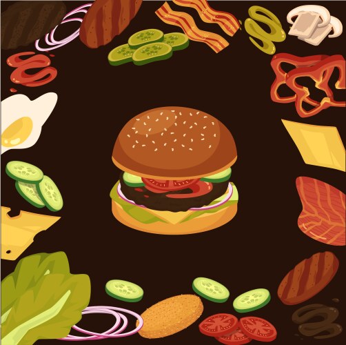 Hamburger Parts Vector Images (over 270)
