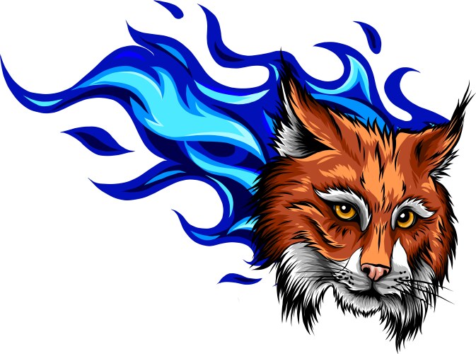 Lynx abstract neon multicolored portrait Vector Image
