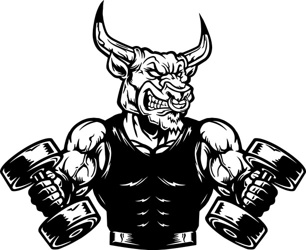 Bull Bodybuilding Vector Images (over 140)