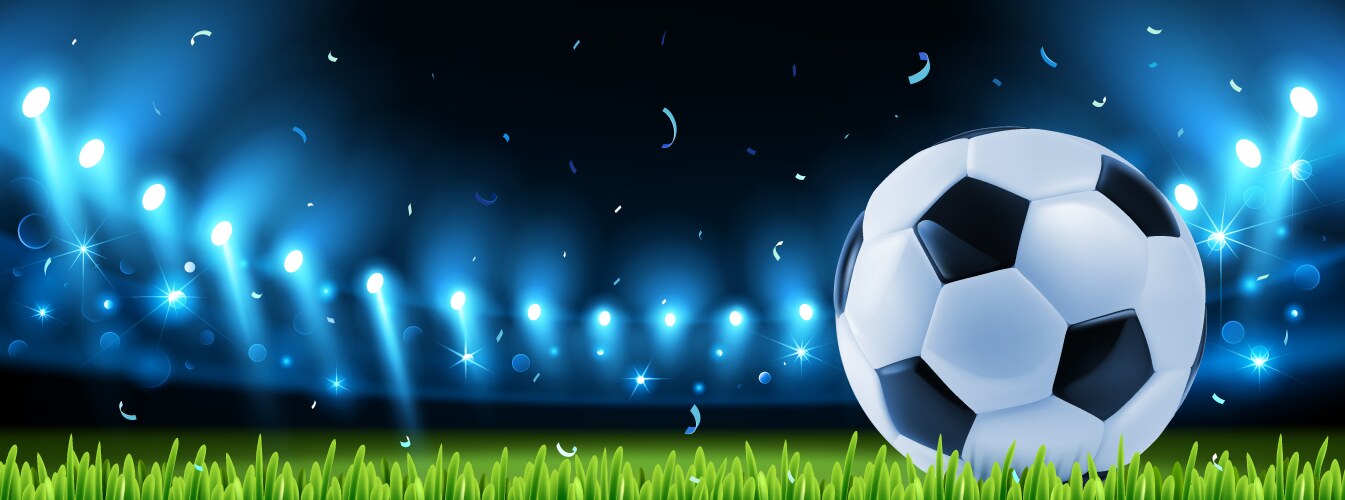Soccer stadium background Royalty Free Vector Image