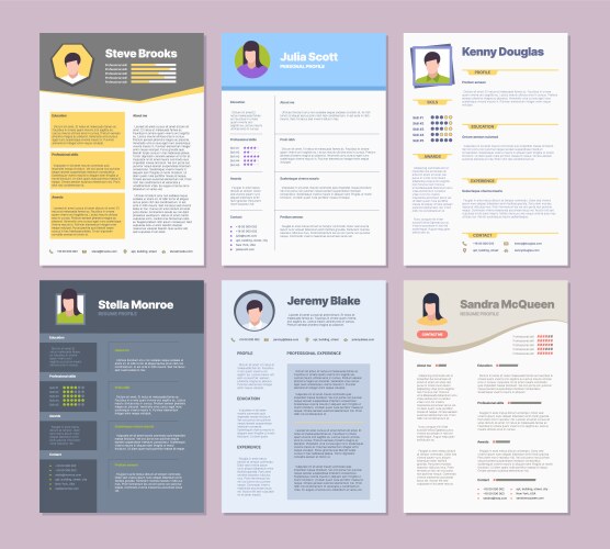 Resume Header Vector Images (over 880)