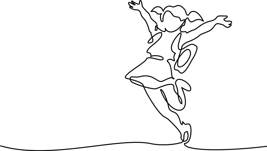 Girl line art Vector Images & Graphics for Commercial Use | VectorStock