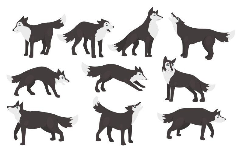 Wolf Pack Vector Images (over 1,200)