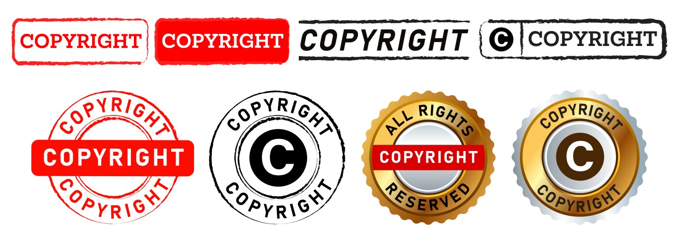 Case study rectangle circle stamp and seal badge Vector Image