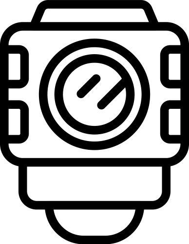 Black and white dslr camera icon Royalty Free Vector Image