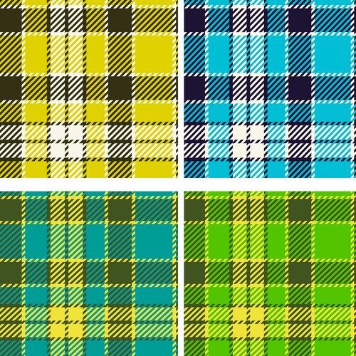 Tartan pattern set Royalty Free Vector Image - VectorStock