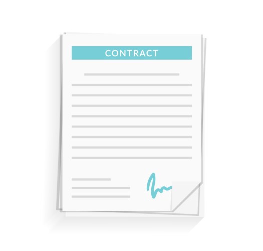 Contract sheet Royalty Free Vector Image - VectorStock