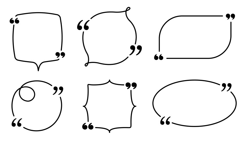 Elegant speech bubble collection with quotation Vector Image