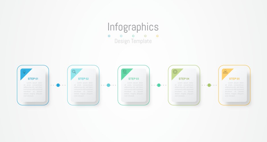 Infographic 5 options design elements Royalty Free Vector