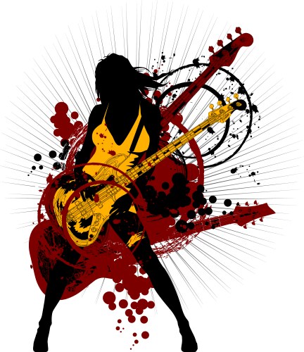 Sexy female rock band Royalty Free Vector Image