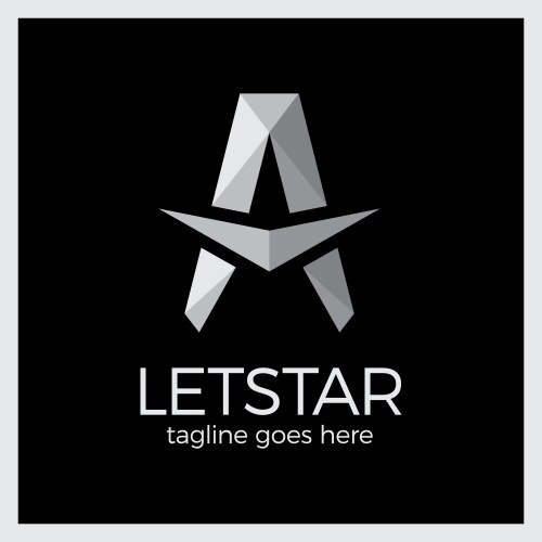 Star letter a logo (43754978) – Free Vector | VectorStock