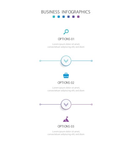 Vertical progress bar featuring 3 arrow-shaped Vector Image