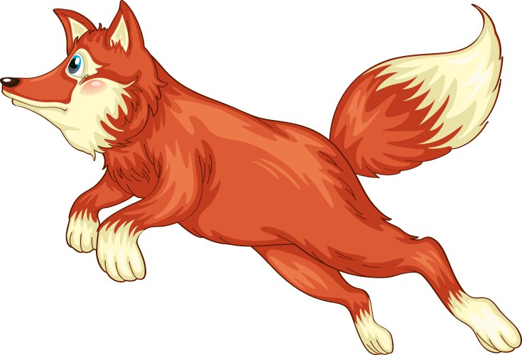 Red fox jumping up Royalty Free Vector Image - VectorStock