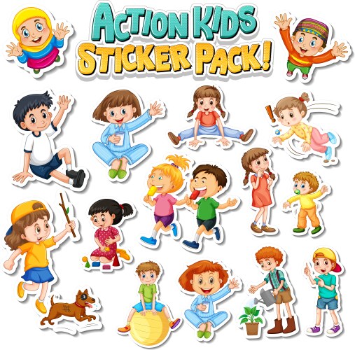 Children playing different kinds of games Vector Image