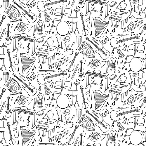 Back to school doodle seamless pattern Royalty Free Vector
