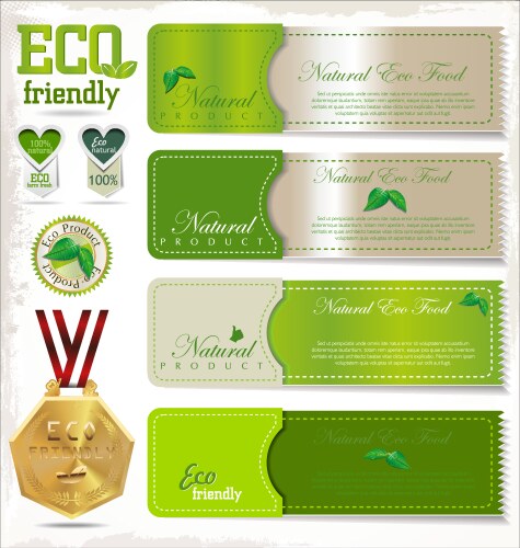 Eco labels Royalty Free Vector Image - VectorStock