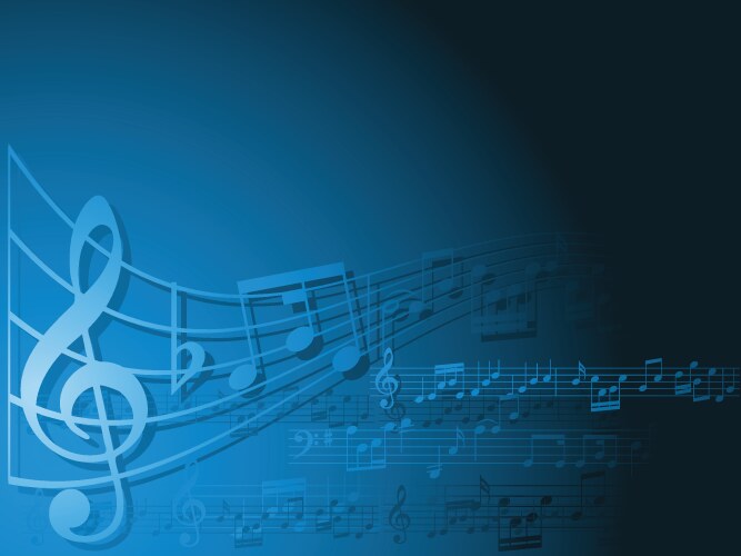 Abstract blue music background with star Vector Image