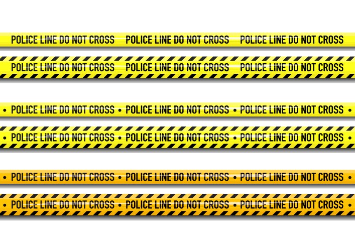 Do not cross the line caution tape Royalty Free Vector Image