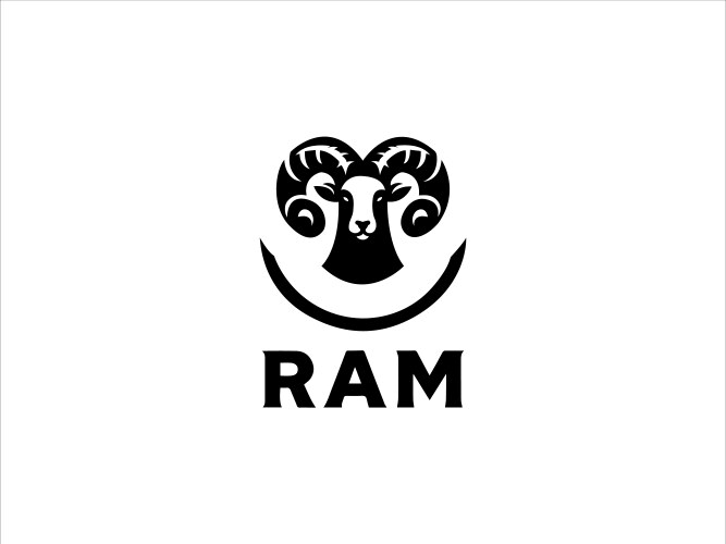 Ram logo design Royalty Free Vector Image - VectorStock