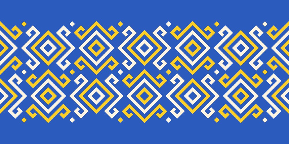 Repeating seamless border pattern ukrainian Vector Image