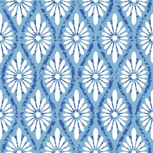 White blue ogee pattern Royalty Free Vector Image