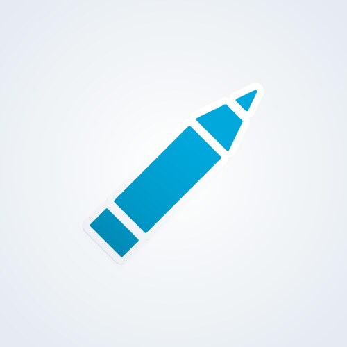 Blue pencil Royalty Free Vector Image - VectorStock