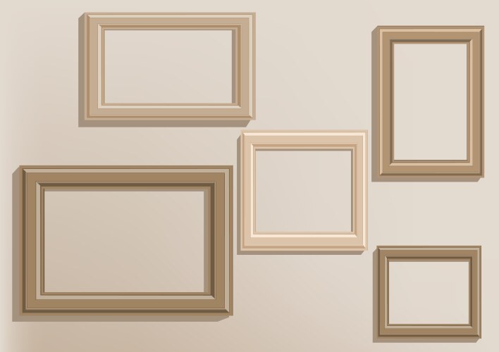 Set frame for photos or paintings on wall Vector Image