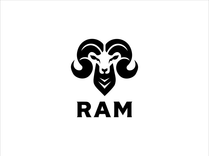 Ram logo design Royalty Free Vector Image - VectorStock