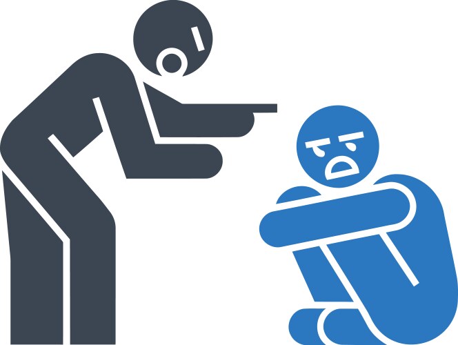 Bullying harassment icon Royalty Free Vector Image