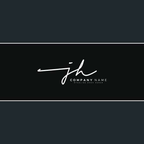 Tp handwritten signature logo - template Vector Image