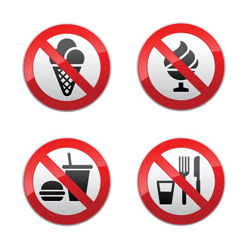 Prohibited signs set Royalty Free Vector Image