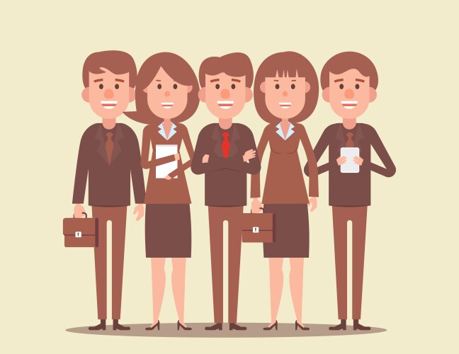 Business woman team set Royalty Free Vector Image