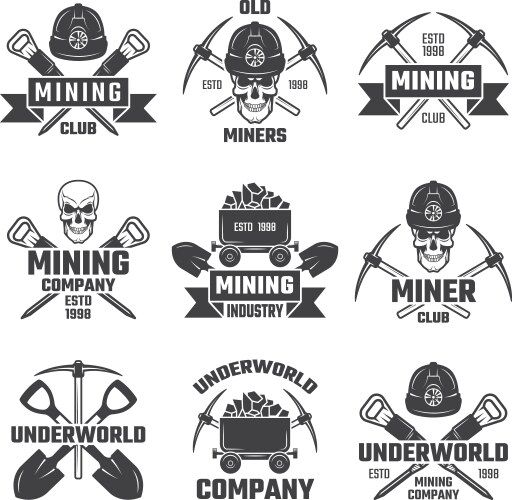 Mining Logo Vector Images (over 18,000)
