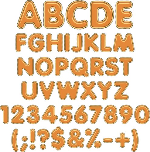 Stitched alphabet Royalty Free Vector Image - VectorStock
