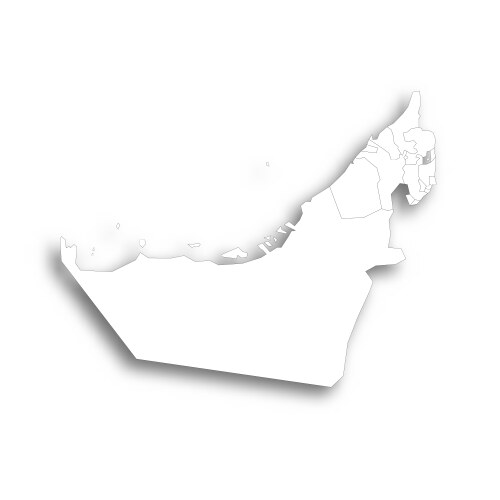 United arab emirates political map Royalty Free Vector Image