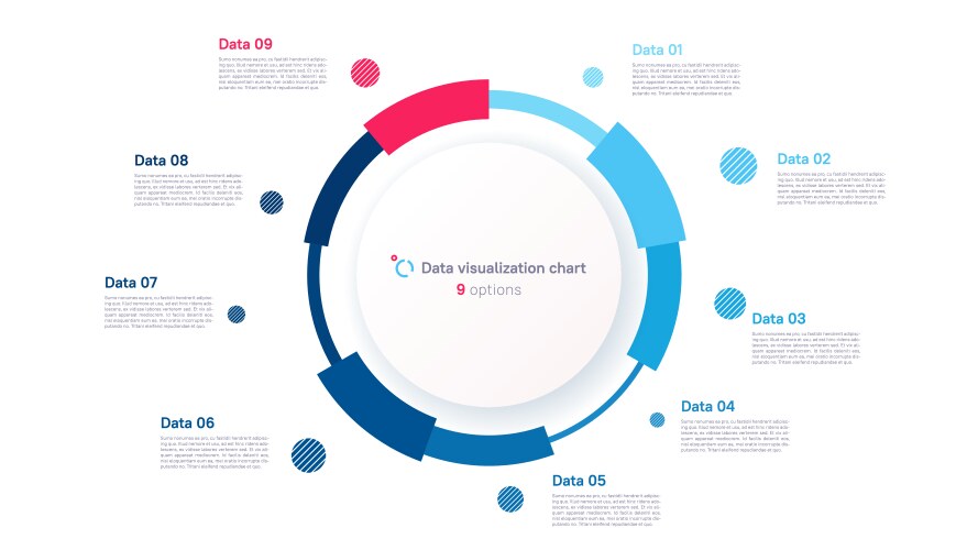 Statistics in visual form charts and flowcharts Vector Image