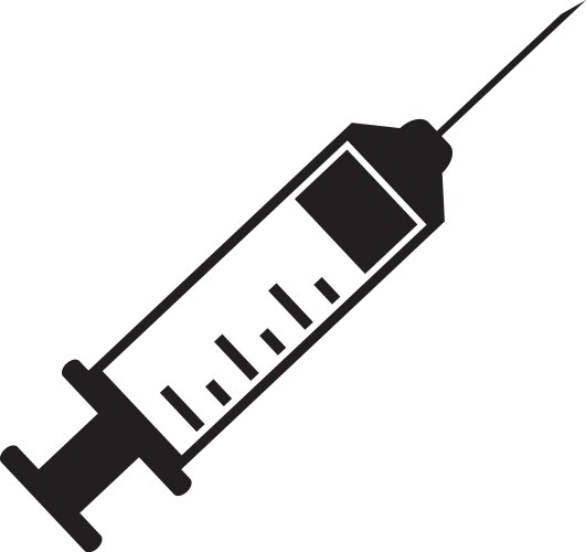 Classic medical syringe icon Royalty Free Vector Image