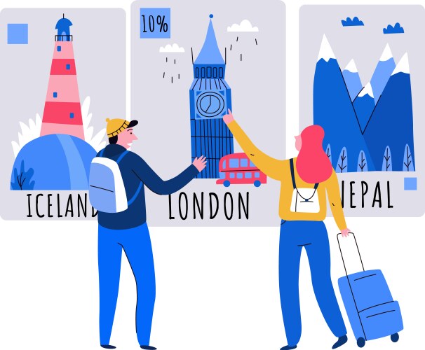International tourism concept Royalty Free Vector Image